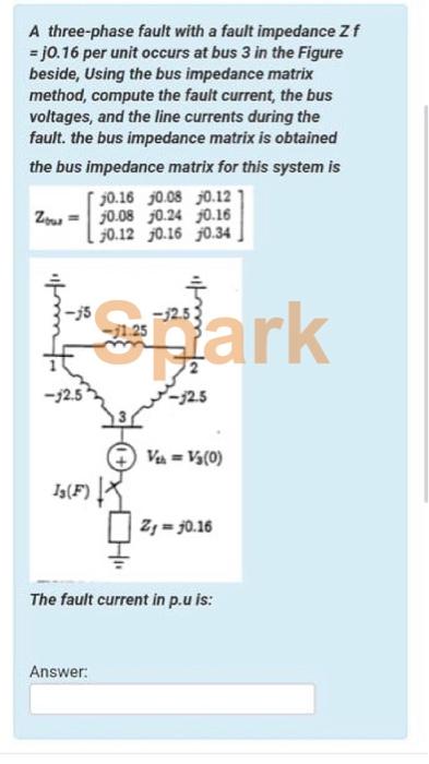The one-line diagram of a simple power system is | Chegg.com
