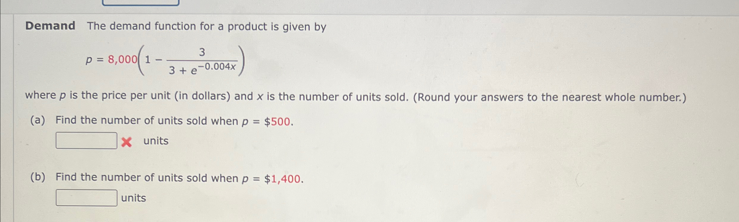 Solved HELP ASAP Demand The demand function for a product is | Chegg.com