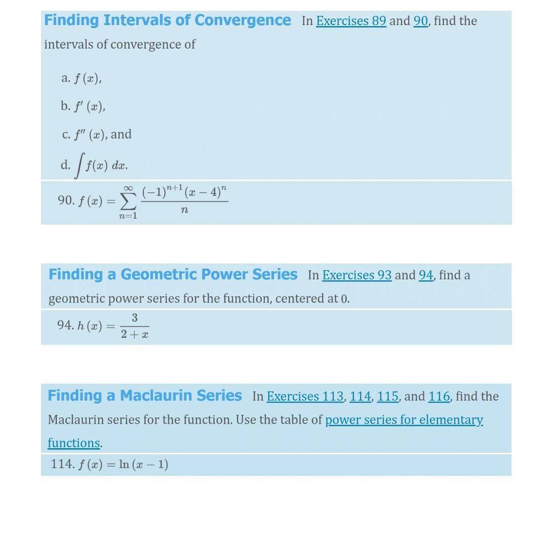 Finding Intervals of Convergence In Exercises 89 and | Chegg.com