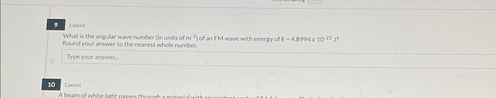 Solved 91 ﻿pointWhat is the angular wave number (in units of | Chegg.com