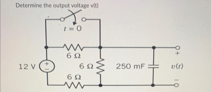 Solved Determine the output voltage v(t) | Chegg.com