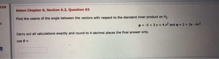 Solved Anton Chapter 6, Section 6.2, Question 03 Find the | Chegg.com