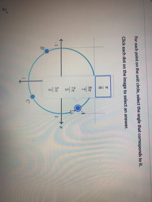 Solved For each point on the unit circle, select the angle | Chegg.com