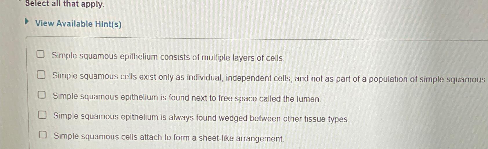 Solved Select all that apply.View Available Hint(s)Simple | Chegg.com