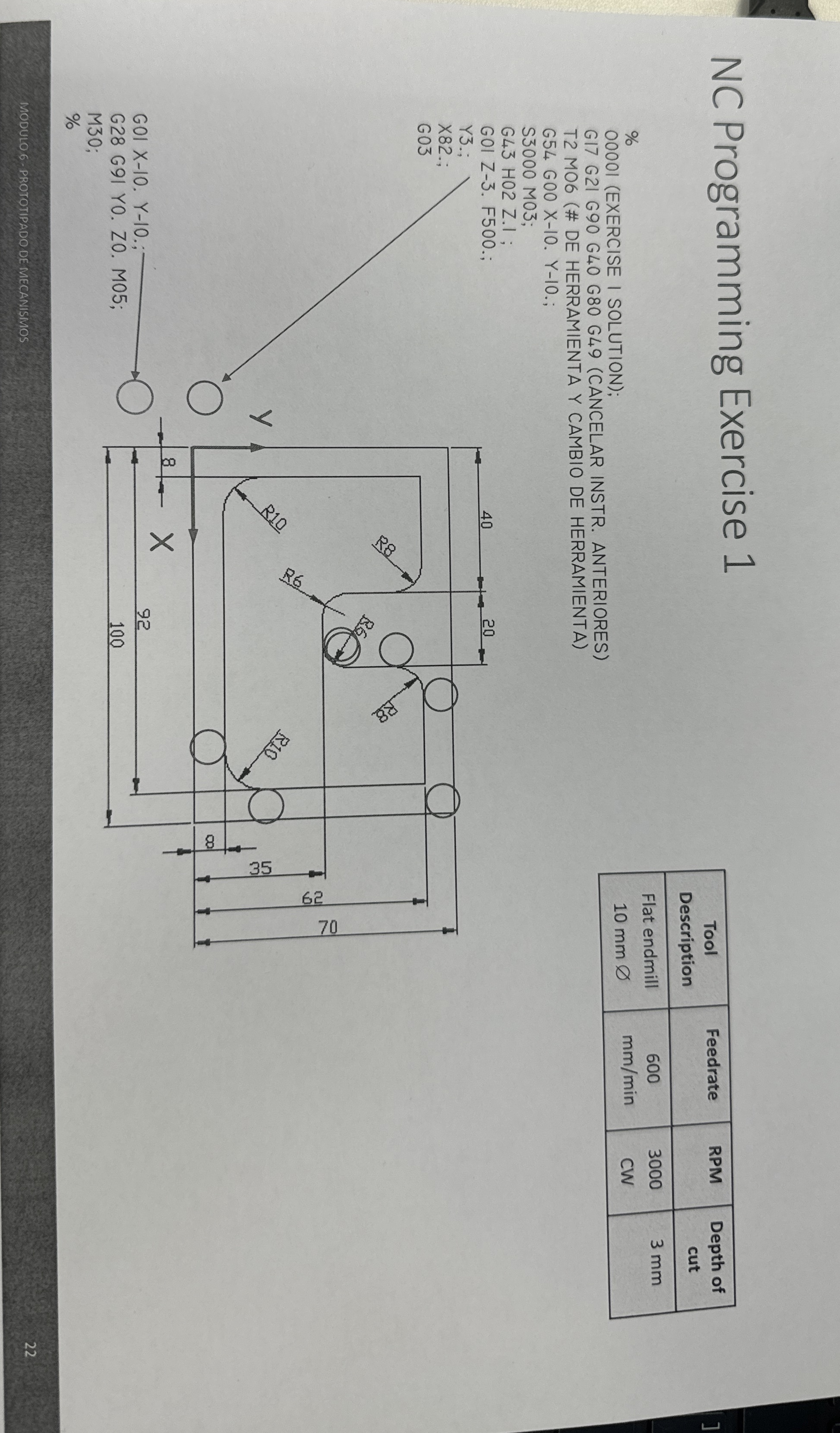 NC Programming Exercise 1%00001 (EXERCISE I | Chegg.com