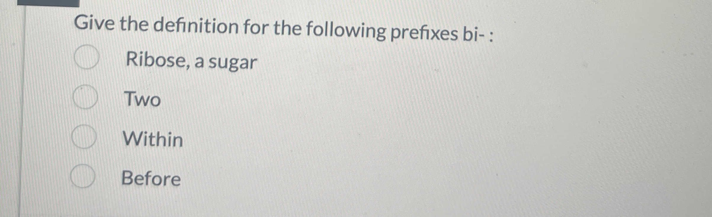 Solved Give the definition for the following prefixes | Chegg.com