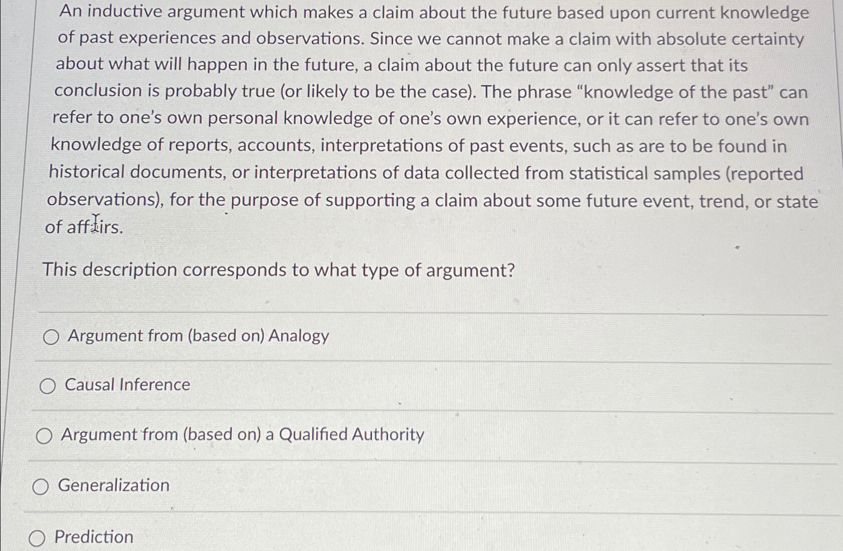 Solved An inductive argument which makes a claim about the | Chegg.com