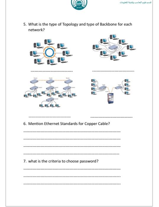 Solved 5. What is the type of Topology and type of Backbone | Chegg.com