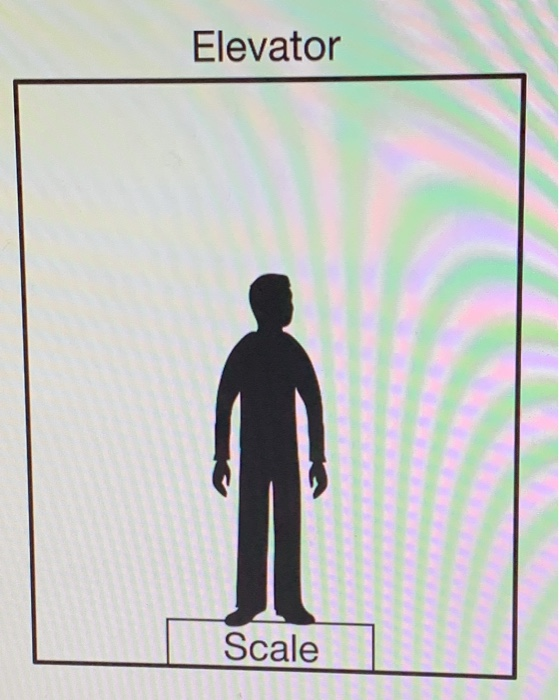 Solved Elevator G Scale A person is standing on a scale | Chegg.com
