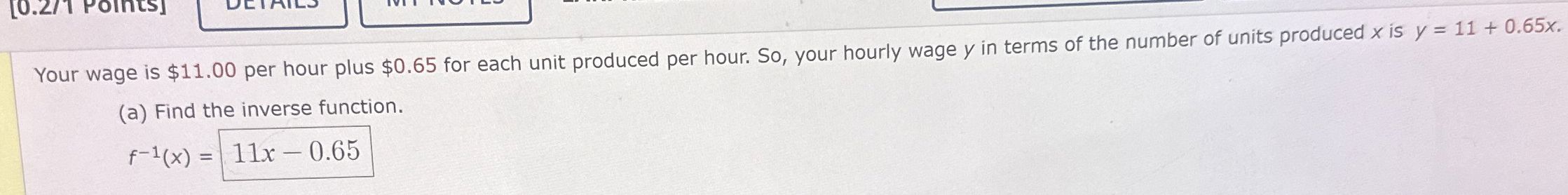 Solved Your wage is $11.00 ﻿per hour plus $0.65 ﻿for each | Chegg.com