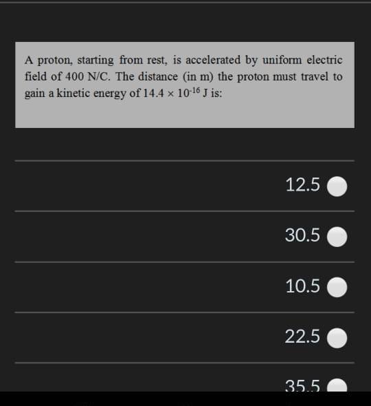 Solved A proton, starting from rest, is accelerated by | Chegg.com