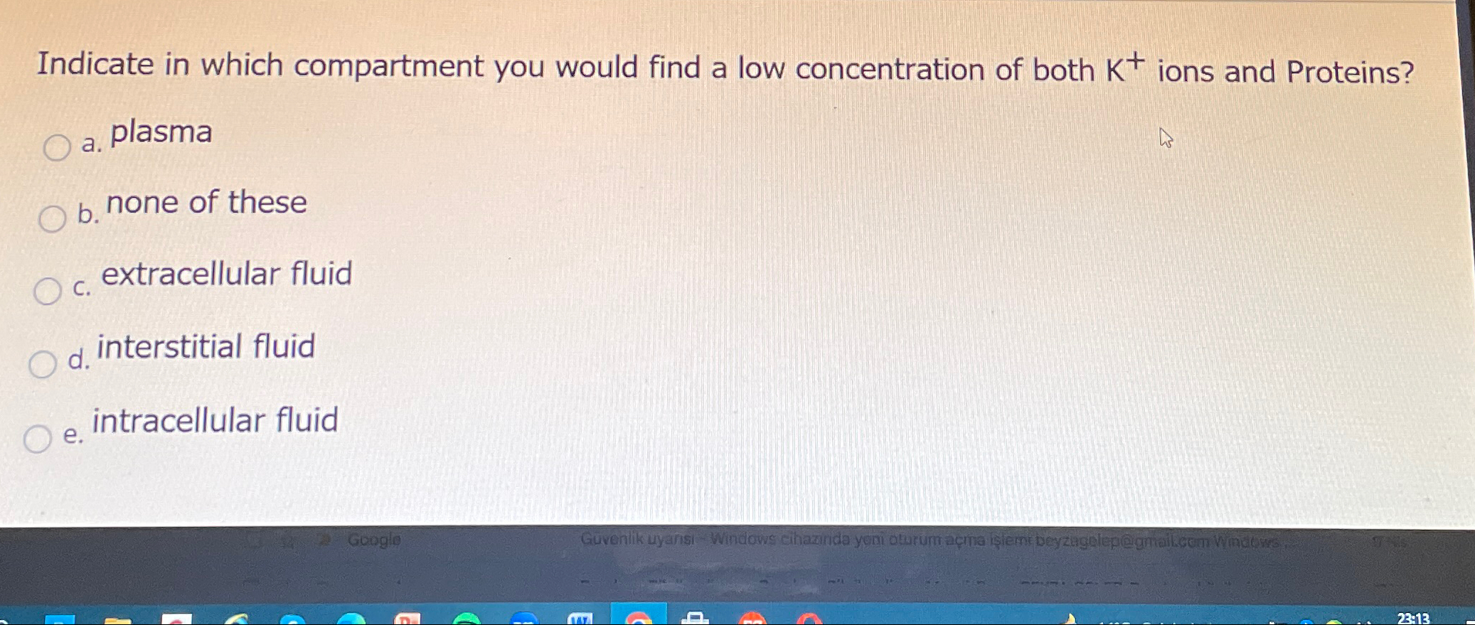 Solved Indicate in which compartment you would find a low | Chegg.com