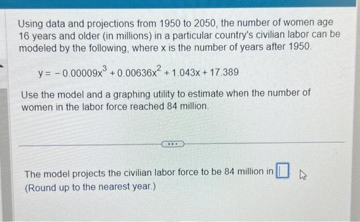 Solved Using data and projections from 1950 to 2050 , the | Chegg.com