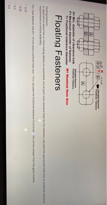 Solved 2xØN +25 ØT? Calculate Required Positional Tolerance | Chegg.com Solved 2xØN +25 ØT? Calculate Required Positional Tolerance | Chegg.com