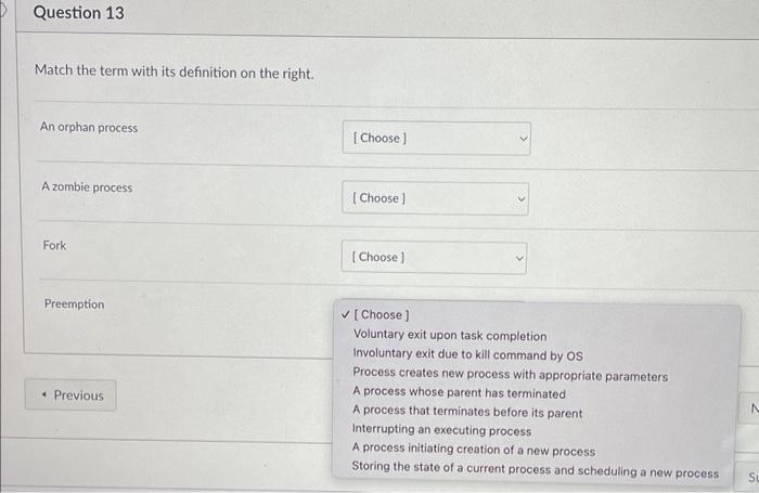 Solved Match the term with its definition on the right. An | Chegg.com