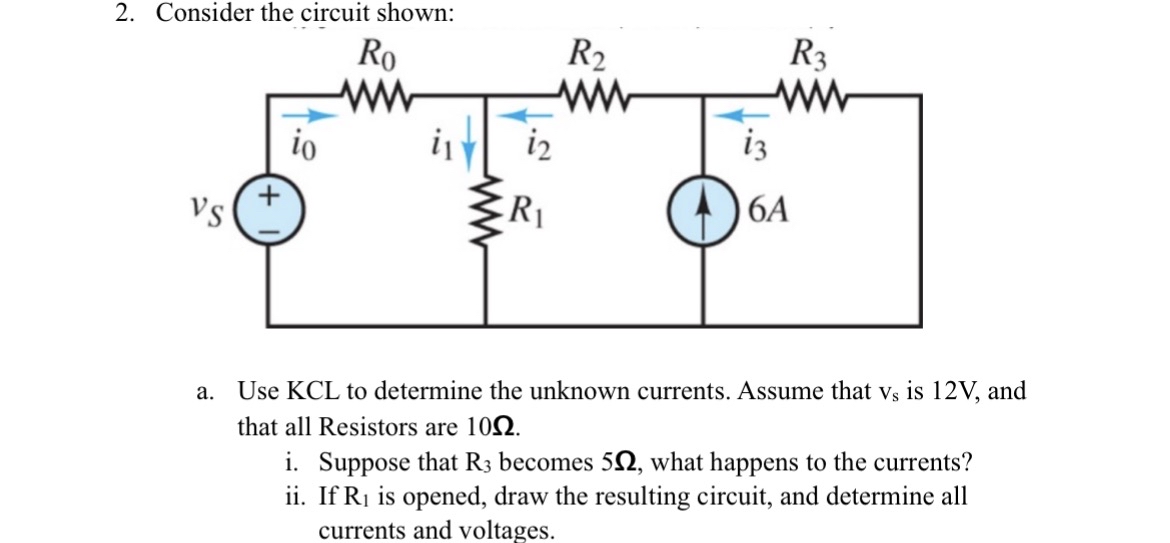 Solved How to solve Consider the circuit shown:a. ﻿Use KCL | Chegg.com