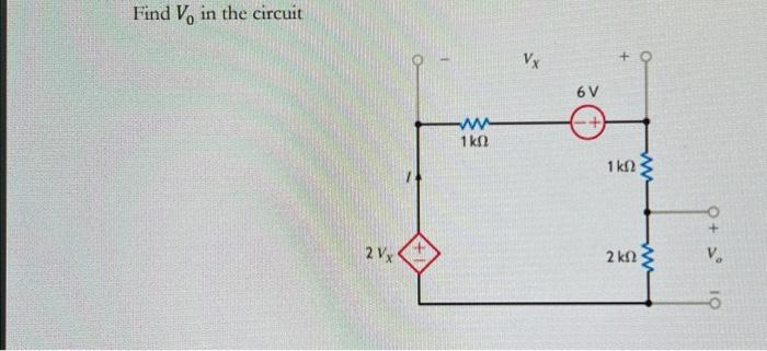 Solved Find V0 in the circuit | Chegg.com