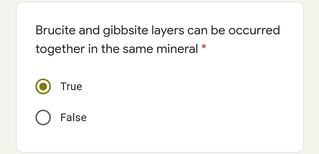 Solved Brucite and gibbsite layers can be occurred together | Chegg.com