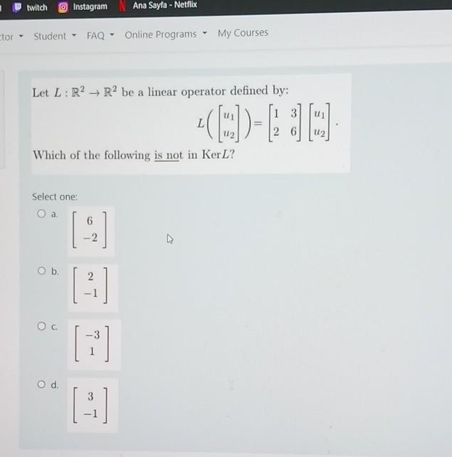 Solved Let L:R2→R2 be a linear operator defined by: | Chegg.com