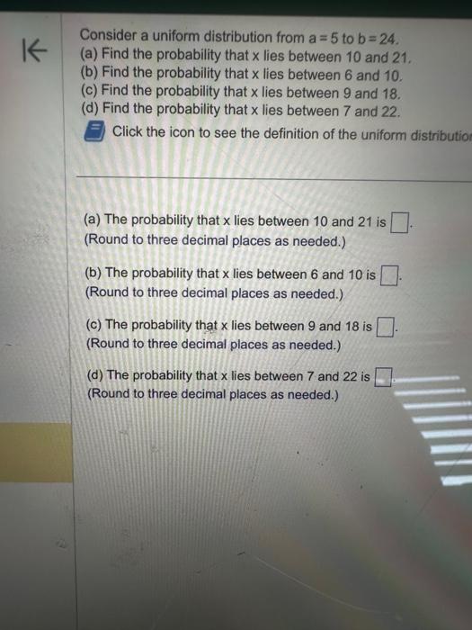 Solved probability that x lies between 6 and 10 . | Chegg.com