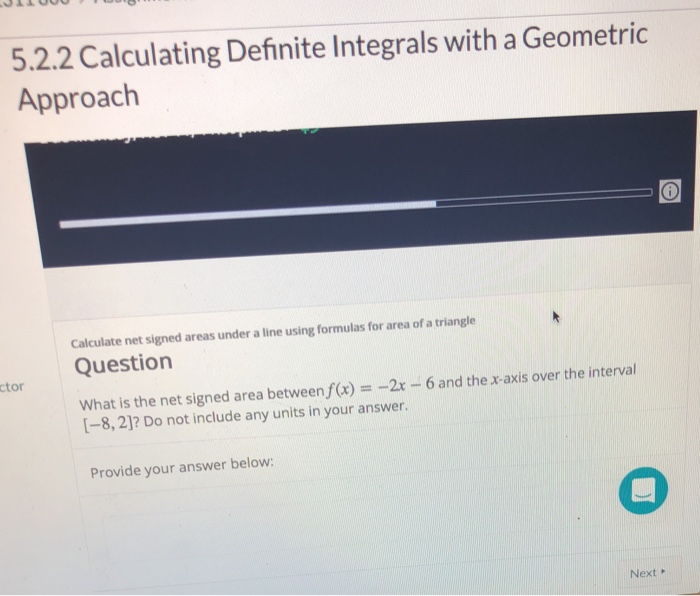 Solved 5.2.2 Calculating Definite Integrals with a Geometric | Chegg.com