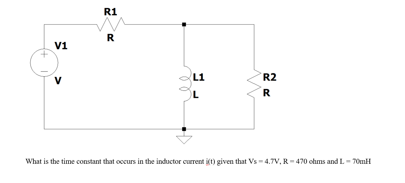 Solved What is the time constant that occurs in the inductor | Chegg.com