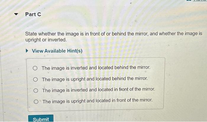 Solved Calculate the position of the image. A 2.0-cm-tall | Chegg.com