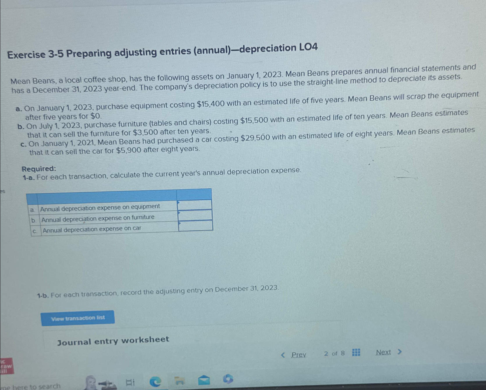 Solved Exercise 3-5 ﻿Preparing adjusting entries | Chegg.com