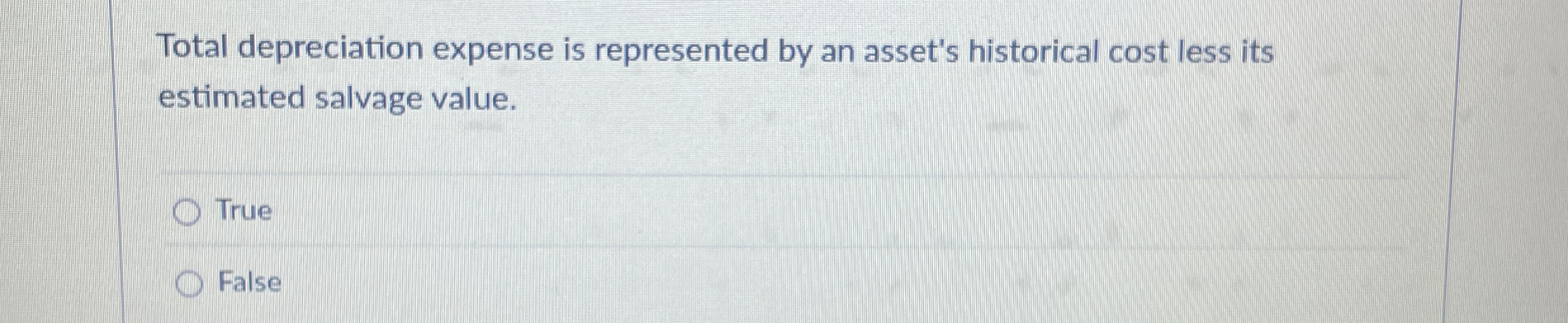 Solved Total depreciation expense is represented by an | Chegg.com