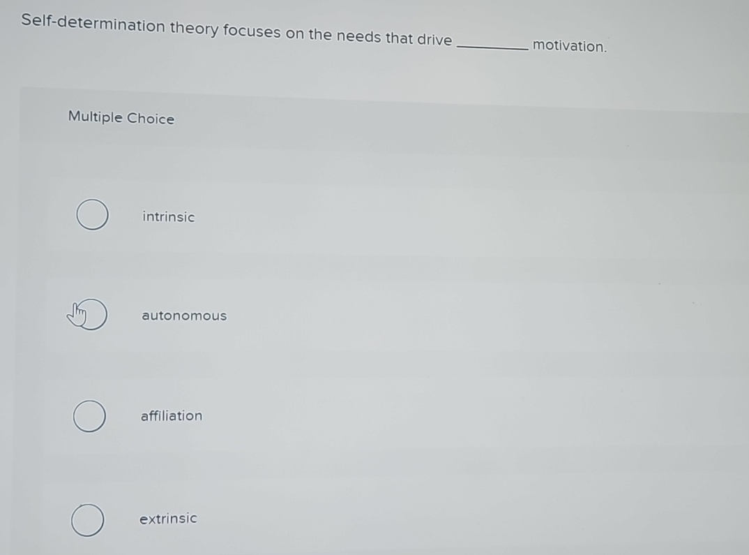 Solved Self-determination theory focuses on the needs that | Chegg.com