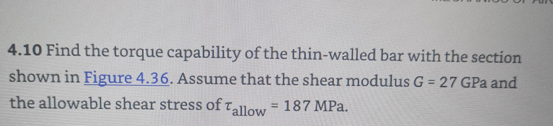 Solved 0.3 cm 10 cm 20 cm 4.10 Find the torque capability | Chegg.com