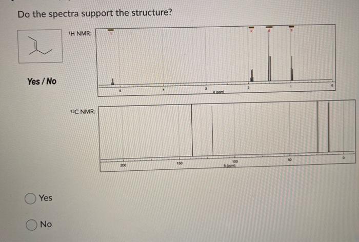 Solved Do the spectra support the structure? ago IH NMR DDT | Chegg.com
