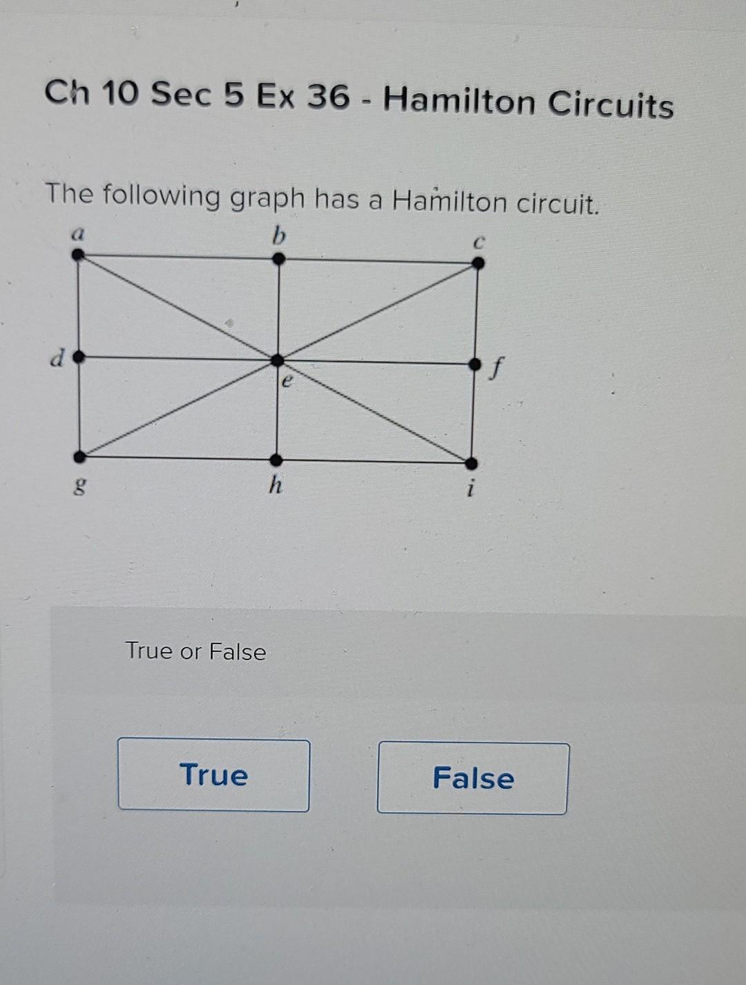 Solved Ch 10 Sec 5 Ex 36 - Hamilton Circuits a The following | Chegg.com