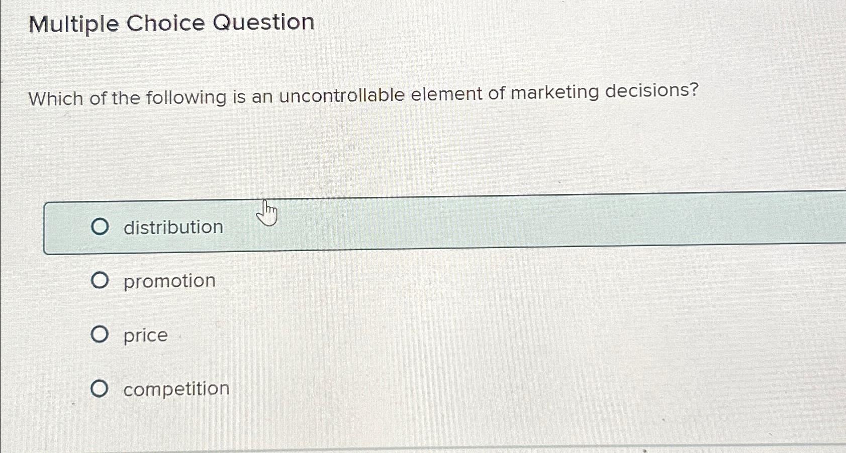 Solved Multiple Choice QuestionWhich of the following is an | Chegg.com