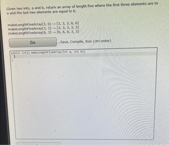 Solved Given an int, num, return an array of length three | Chegg.com