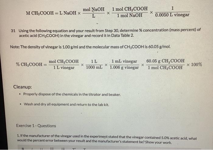 Experiment 1 SEE Data Table 1 Datat Table 2 Exercise | Chegg.com
