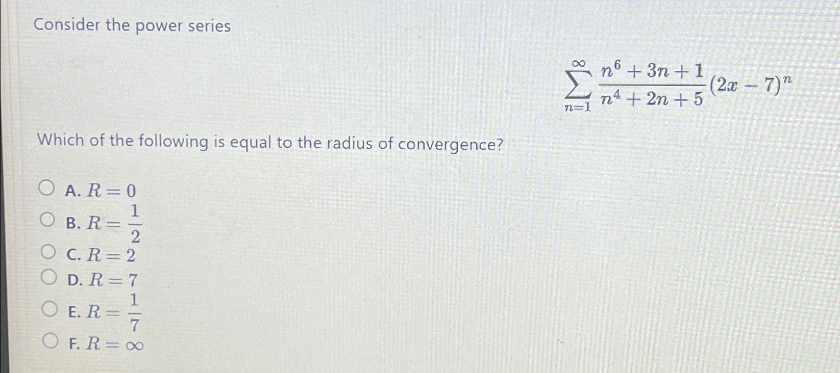 Solved Consider the power | Chegg.com