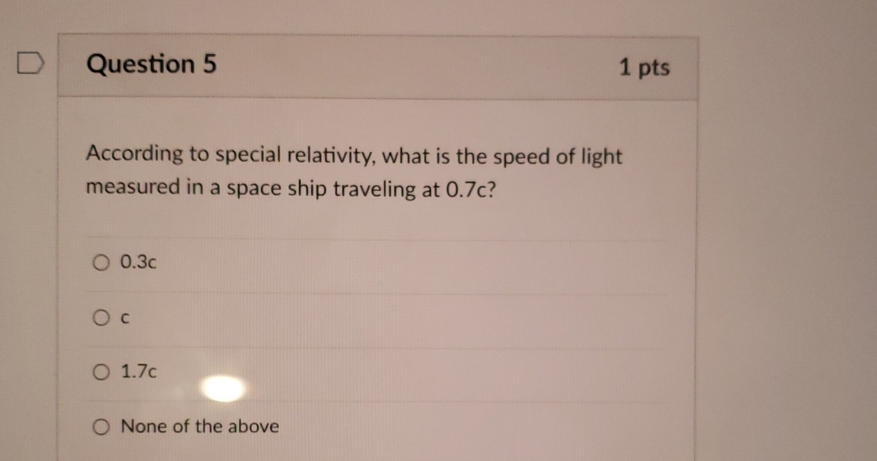 Solved Question 51 ﻿ptsAccording to special relativity, what | Chegg.com
