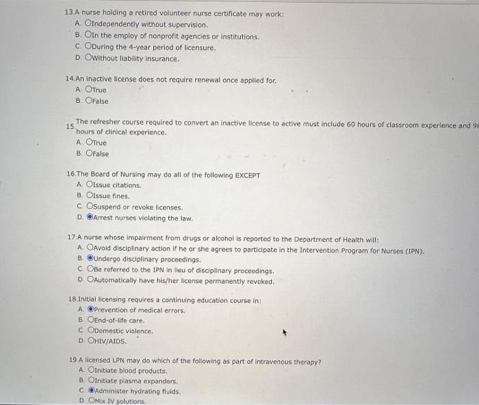 Solved 1. Chapter 456 outlines specific rules that apply to | Chegg.com