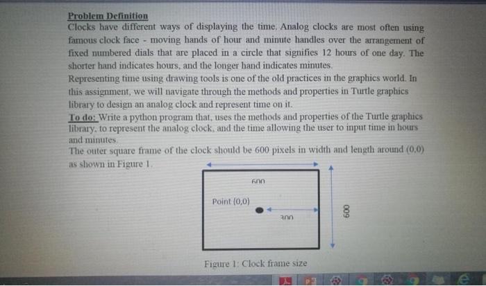 Solved Problem Definition Clocks have different ways of | Chegg.com