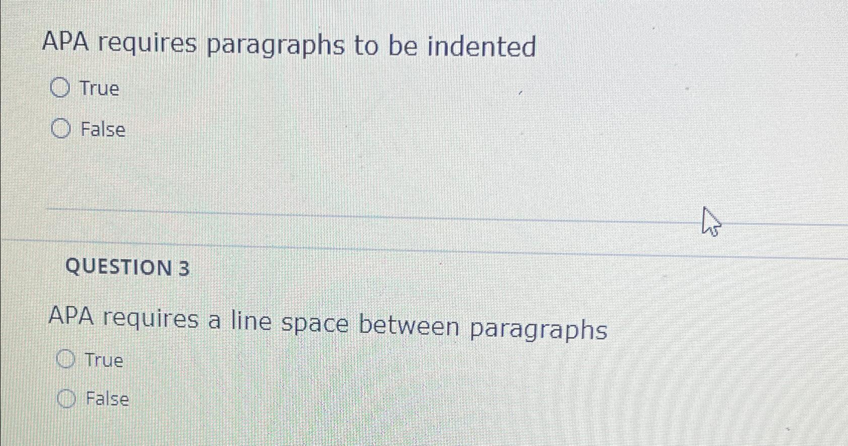 Solved APA requires paragraphs to be | Chegg.com