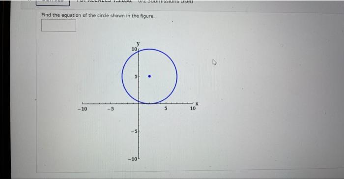Solved Find the equation of the circle shown in the figure. | Chegg.com