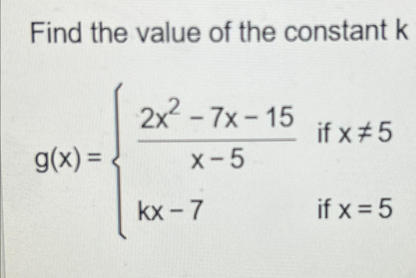 Solved Find the value of the constant | Chegg.com