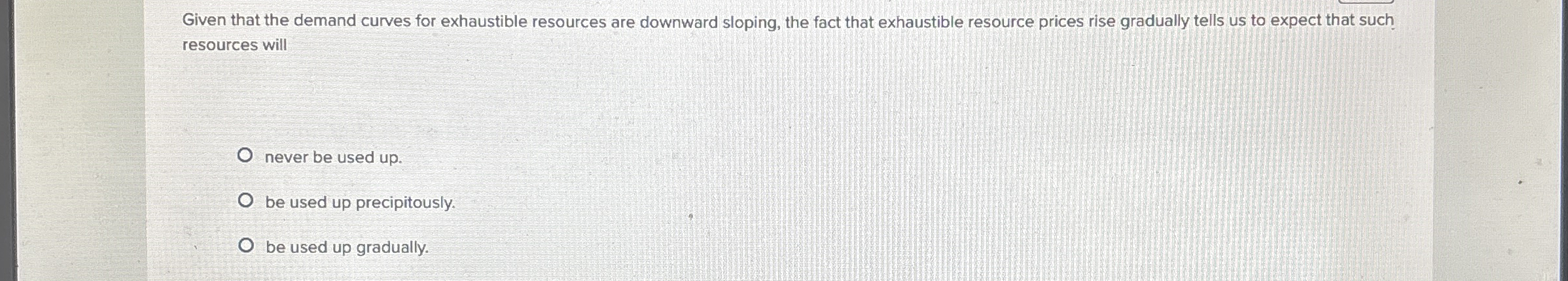 Solved Given that the demand curves for exhaustible | Chegg.com