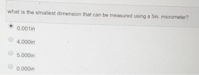 Solved what is the smallest dimension that can be measured | Chegg.com