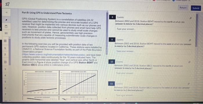 [Solved]: lab2: Plate Tectonics Part B: Using GPS to Underst
