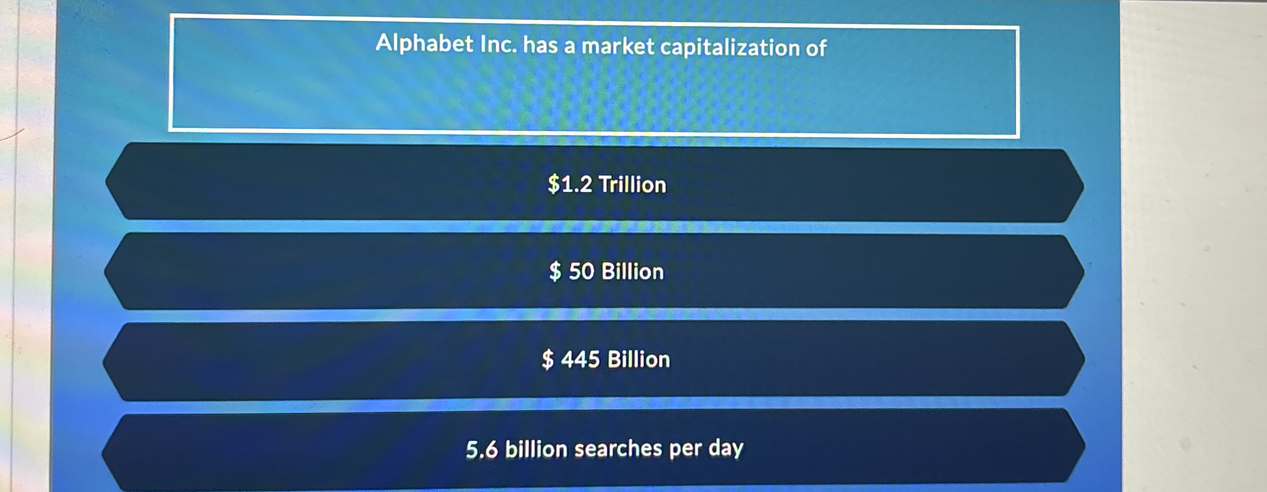 Solved Alphabet Inc. has a market capitalization of$1.2 | Chegg.com