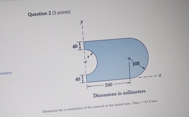 Solved Question 2 (3 points)Dimensions in | Chegg.com Solved Question 2 (3 points)Dimensions in | Chegg.com
