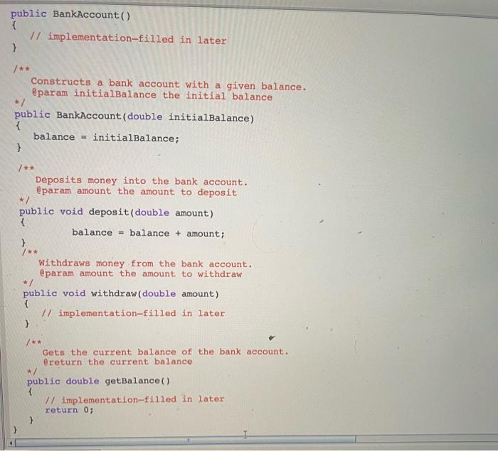 Solved finish the rest 1 construct and 2 methods in the java | Chegg.com