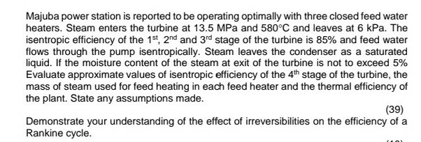 Solved Majuba power station is reported to be operating | Chegg.com